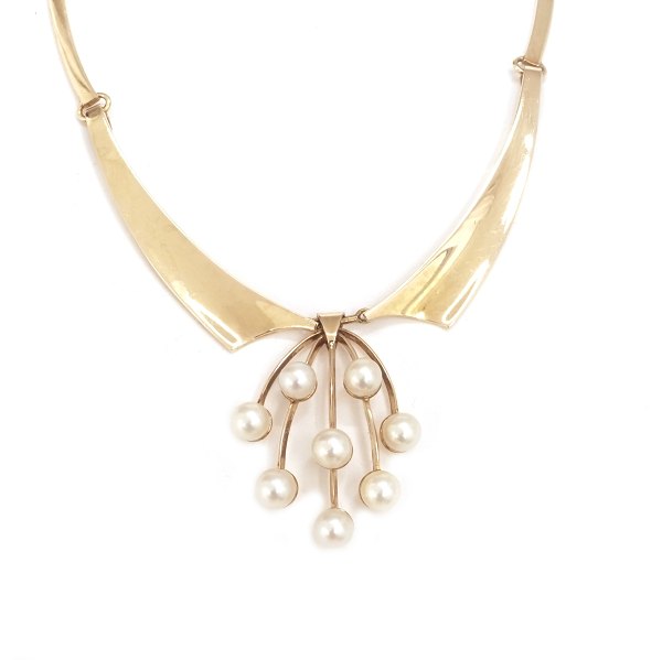 Aabenraa Antikvitetshandel * Just Andersen, Denmark, set of 14kt gold ...